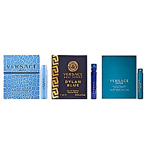 VERSACE for Men Fragrance Sample Trio - Pour Homme, Man Eau Fraiche, & Eros