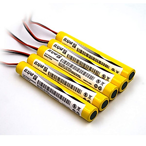 elxjar (5-Pack) 2.4V 800mAh Ni-CD Battery Pack Replacement for Exit Sign Emergency Light GP-2800-RD 2800RD GP-2600-RD GP-2600RD, EXR LED EL M6, EXR EL M6