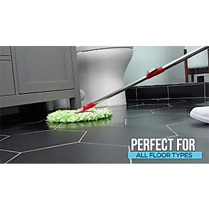 Simpli-Magic 79349 Spin Mop Kit with Three Mop Heads Included,16 x 11 x 11 inches, Red/Black