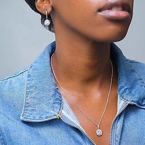 Timeless Love 1/4 CTTW Diamond Square Dangle Miracle Plate Earrings Set in Polished Sterling Silver, Dainty Jewelry, Women’s Fashion Earrings