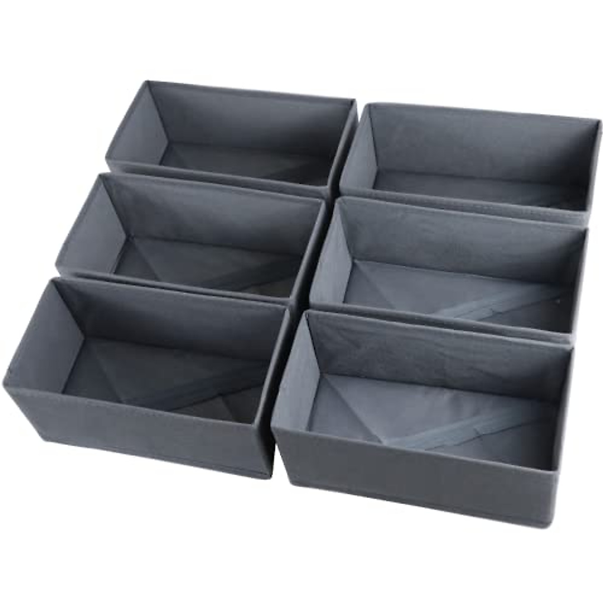 KIKILIE 6 Pack Drawer Organizers for Clothes, Foldable Underwear Drawer Organizer, Closet Clothing Dividers Drawer Dividers Multi-purpose for Shirts, Bra, Socks and Panties (DD5250)