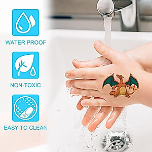 200 PCS Anime Temporary Tattoos for Kids Waterproof, Japanese Cartoon Tattoo Stickers for Kids, DIY Sticker Arts, Birthday Party Favors/supplies for Kids, Classroom School Decorations