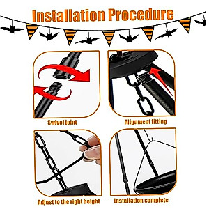 Witches Cauldron Halloween Decorations Large Witches Cauldron on Tripod with Lights Halloween Decorations Black Witch Decor for Home Outdoor Indoor Yard Halloween Props Witch Cauldron Pot