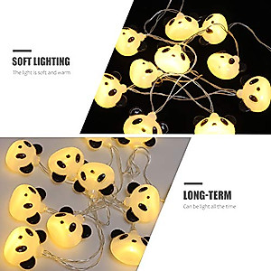 Uonlytech Panda Shape String Light Battery Operated Decorative String Lamps Cute Panda Hnaging Light for Bedroom Garden Parties Wedding Holiday