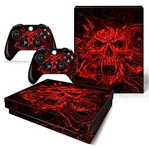 Skin Sticker Vinyl Decal Decal Cover for Microsoft Xbox One X Console and 2 Controllers