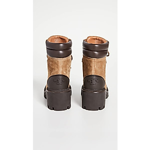 Tory Burch Women's Lug Sole Hiker Ankle Boots, ALCE/Coconut, Tan, 10 Medium US