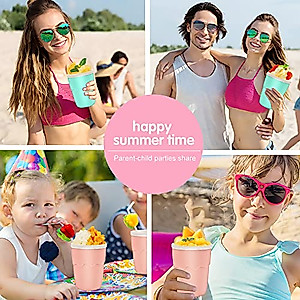 Slushie Maker Cup, Magic Quick Frozen Smoothies Cup, Aluminum Cooling Cup Double Layer Squeeze Cup Slushy Maker, Homemade Ice Cream Maker DIY it for Children and Family