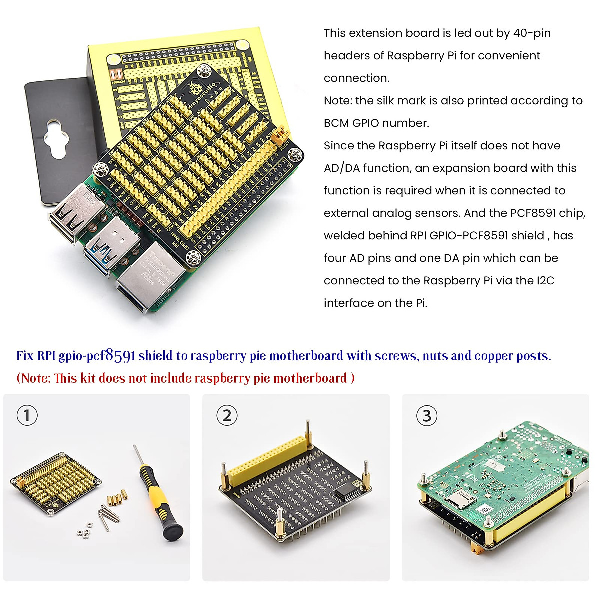 KEYESTUDIO 37 Sensors Modules in 1 Box Starter Kit for Raspberry Pi 4 4B 3 3B 2B+, Tutorials Python C Java Scratch Code, 38 Projects, GPIO Breakout Board Breadboard LCD Programming for Kids Adult