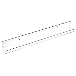 QWORK 15 Inch Invisible Acrylic Floating Wall Ledge Shelf, 6 Pcs, Transparent Wall Mounted Book and Storage Shelves for Nursery, Bathroom, and Kitchen