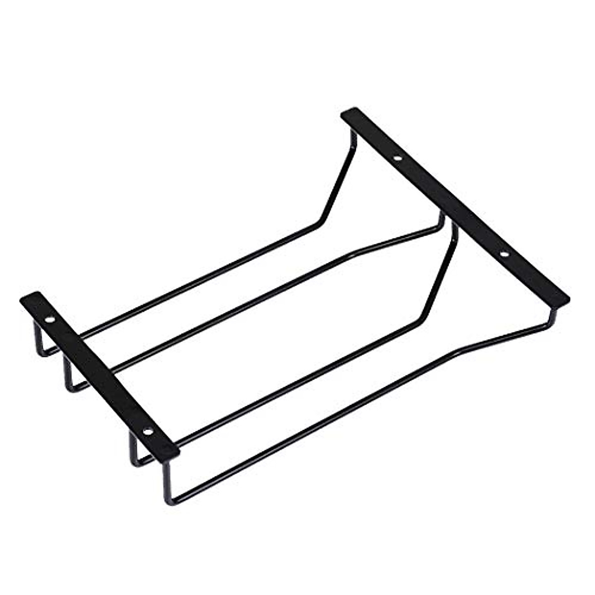 Dianoo Wine Glass Holder, Stemware Rack, Wine Glass Rack Under Cabinet With Screws, 27cm 2 Rows Black