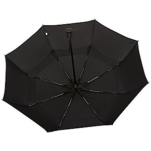 Amazon Basics Automatic Travel Small Compact Umbrella With Wind Vent, Black, One Size