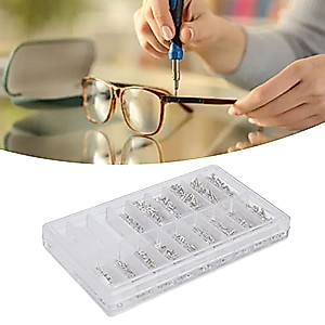 Eyeglass Screws Kit, Stainless Steel Easy Operate Perfect Repair Kit Professional Practical Eyeglasses Repair Tool Kit for Eyeglass Sunglass