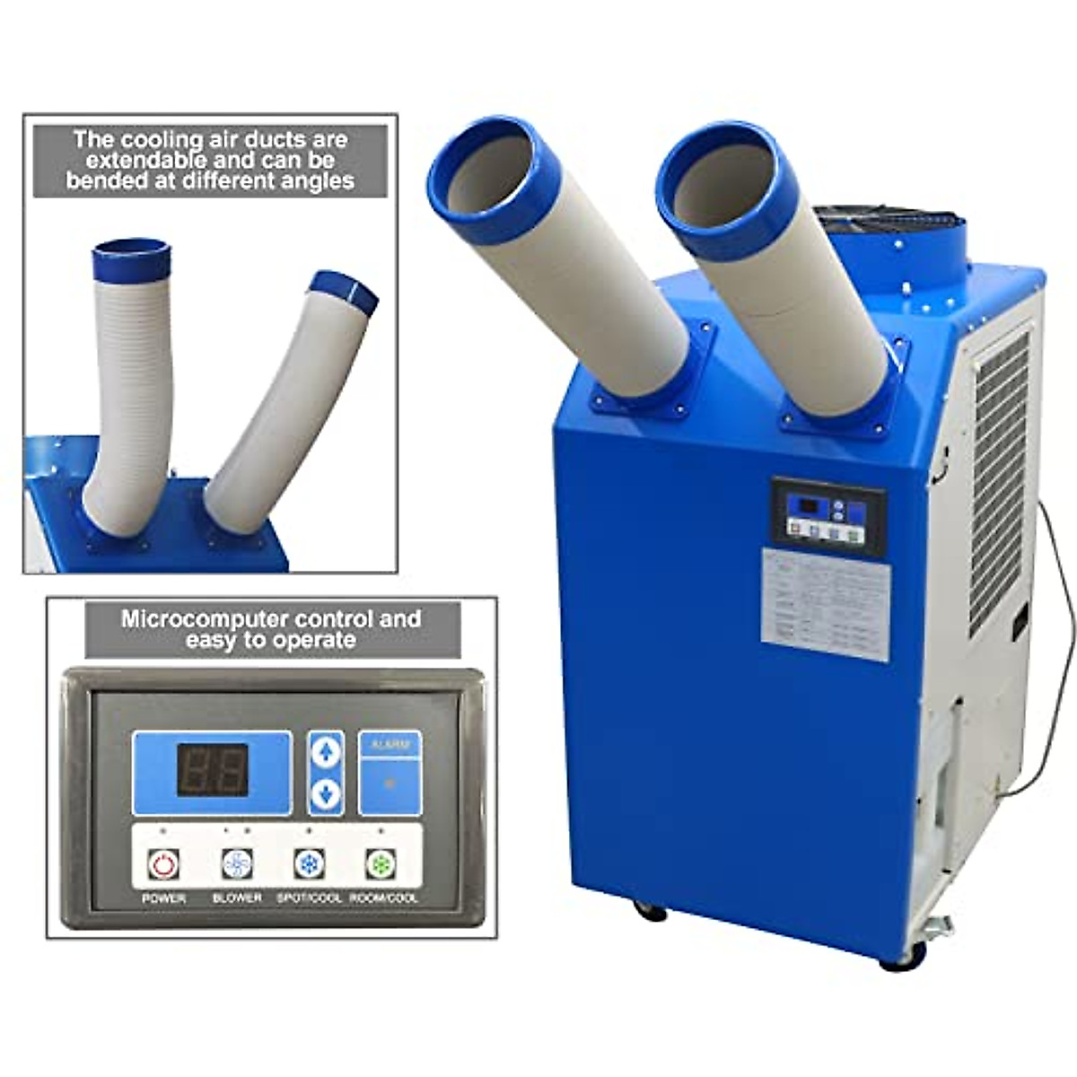 TECHTONGDA Industrial Spot Cooler Air Conditioner Commercial Mobile Outdoor Cooling Aircon 220V Double Column 780m³/h