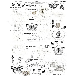 Essential Butterflies Rub-On Transfers - 49 and Market