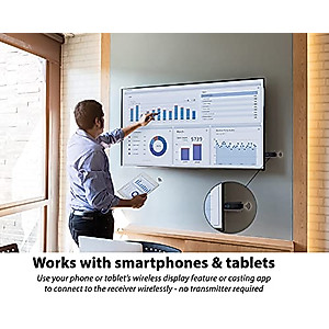 ClearClick Present+Share Mini - Wireless Presentation System for Laptops, PC, HDMI, Smartphones, & TV or Projector (2 Transmitter, 1 Receiver Kit)
