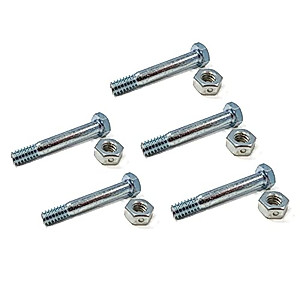 The ROP Shop | Pack of 5 - Shear Pin Bolt & Nut for John Deere Snowblower PC2569, PC2570 24"