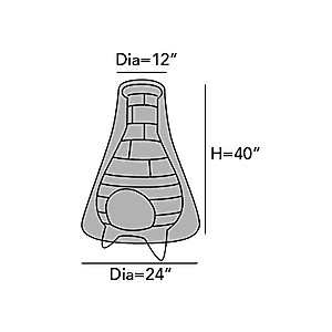 Covermates Chiminea Cover – Weather Resistant Polyester, Adjustable Drawcord, Elastic Hem, Grill and Heating-Khaki