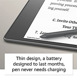 Introducing Kindle Scribe (64 GB), the first Kindle for reading and writing, with a 10.2” 300 ppi Paperwhite display, includes Premium Pen