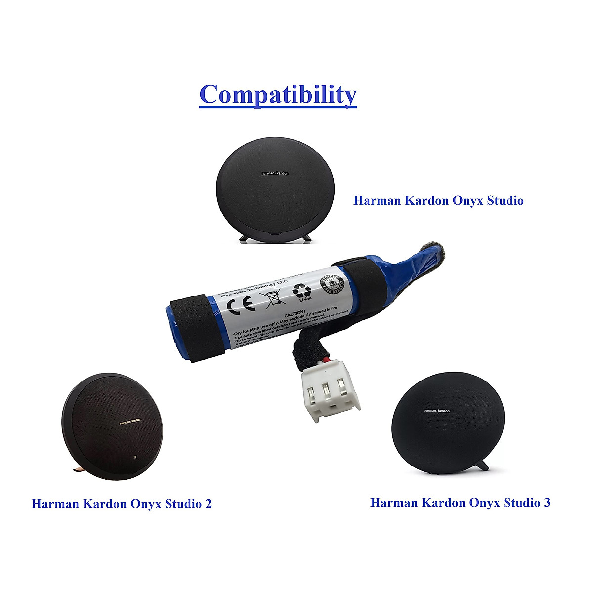 FIVO Replacement Battery for Harman Kardon Onyx Studio, Onyx Studio 2 and Onyx Studio 3 Wireless Bluetooth Speaker, 3.7v 2600mAh