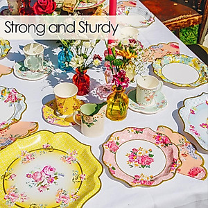 Talking Tables Truly Scrumptious Floral Plates for a Tea Party, Wedding, Multicolor (1)