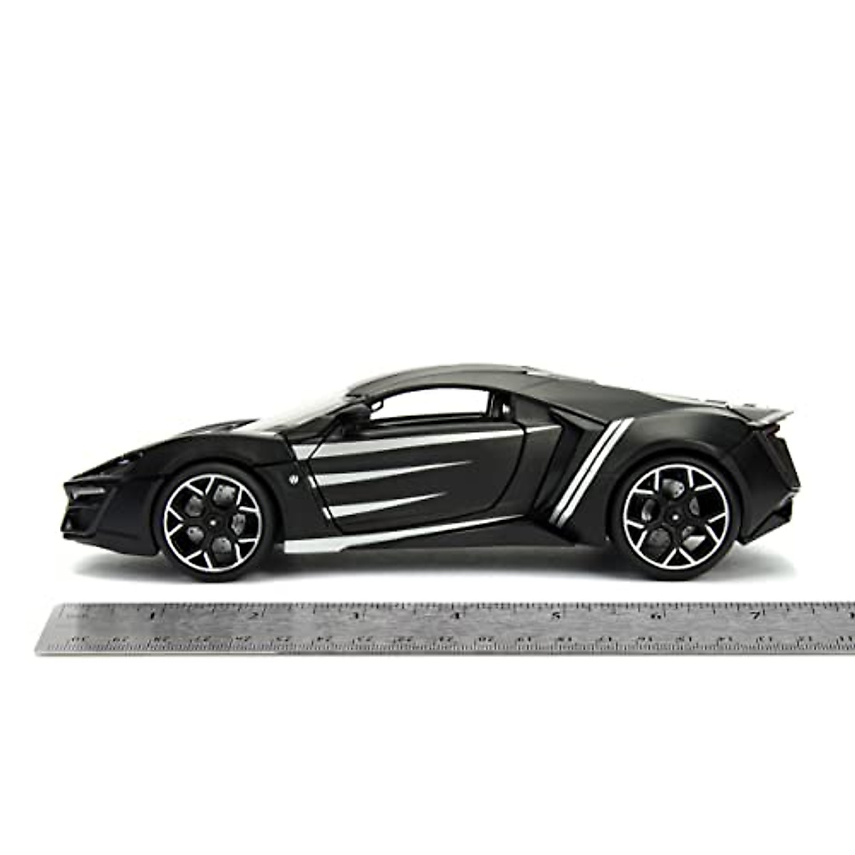 Jada Toys Marvel Black Panther & Lykan Hypersport Die-cast Car, 1:24 ScaleVehicle & 2.75 Collectible Figurine