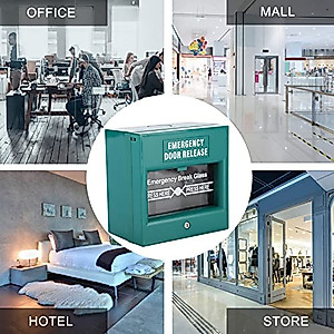 Broken Glass Fire Emergency Exit, Door Emergency Exit Fire Alarm Button Release Safety Button for Home/Business Security Fire Emergency Box