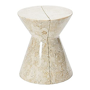 Bloomingville Natural Modern Marble Office and Home Contemporary Shelf and Table Décor Set of 2 Bookends, Beige, 2