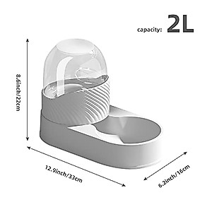 Automatic Cat Feeders Pet Water Dispenser Suit, Anti-blocking and Anti-overturning Design, Automatic Gravity Dog Feeder Dog Water Bowl Dispenser,suitable for Cats and Small and Medium Pet Dogs