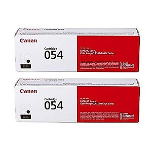 Canon Genuine 054 Black Toner Cartridge 2-Pack