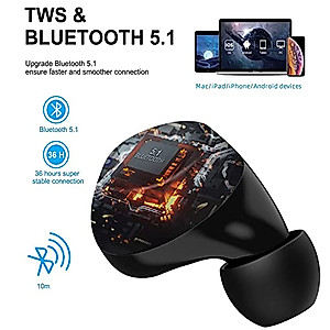 Instiwitt Bluetooth Earbuds,Kids Wireless Ear Bud with Cute Charging Case, Waterproof Stereo Wireless Earphone with Micphone for Workout Sport,Bluetooth 5.1 Headphones for iPhone and Android as Gift