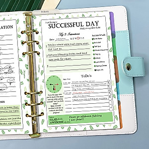 Harphia 2023-2024 A5 Daily Planner Refills Paper, 8.26'x5.5'' Undated Budget Planner Insert Refillable180 pages 6-Rings Journal Paper Refill, Daily Loose-leaf Journal Budget Paper, Double-sided