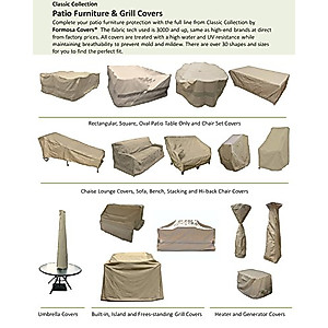 Over Sized Sofa Cover - Weatherproof Your Patio Furniture in Neutral Taupe 93.5" L x 45" D x 39" H