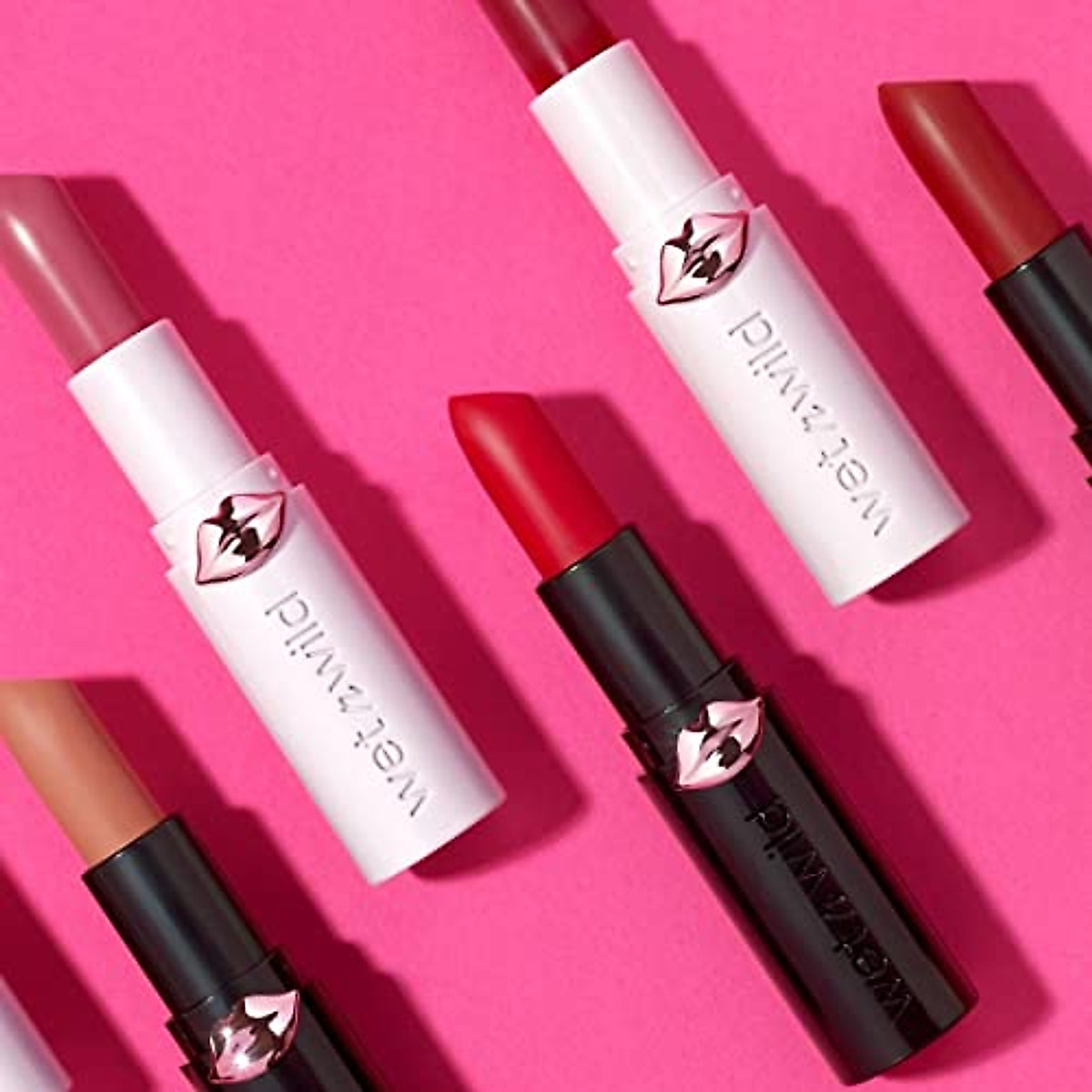 wet n wild Lipstick Mega Last High-Shine Lipstick Lip Color Makeup, Rosé And Slay