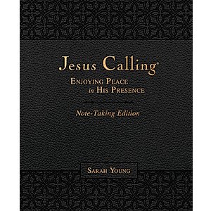 Jesus Calling Note-Taking Edition, Leathersoft, Black, with Full Scriptures: Enjoying Peace in His Presence (A 365-Day Devotional and Prayer Journal)