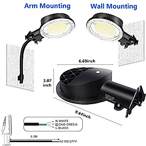 SERWING LED Barn Light 120W - Dusk to Dawn LED Outdoor Lighting, Super Bright 16,800LM Security Yard Light (1200W Incandescent Equiv.) 5000K Daylight IP65 Waterproof for Outdoor Street Area Lighting