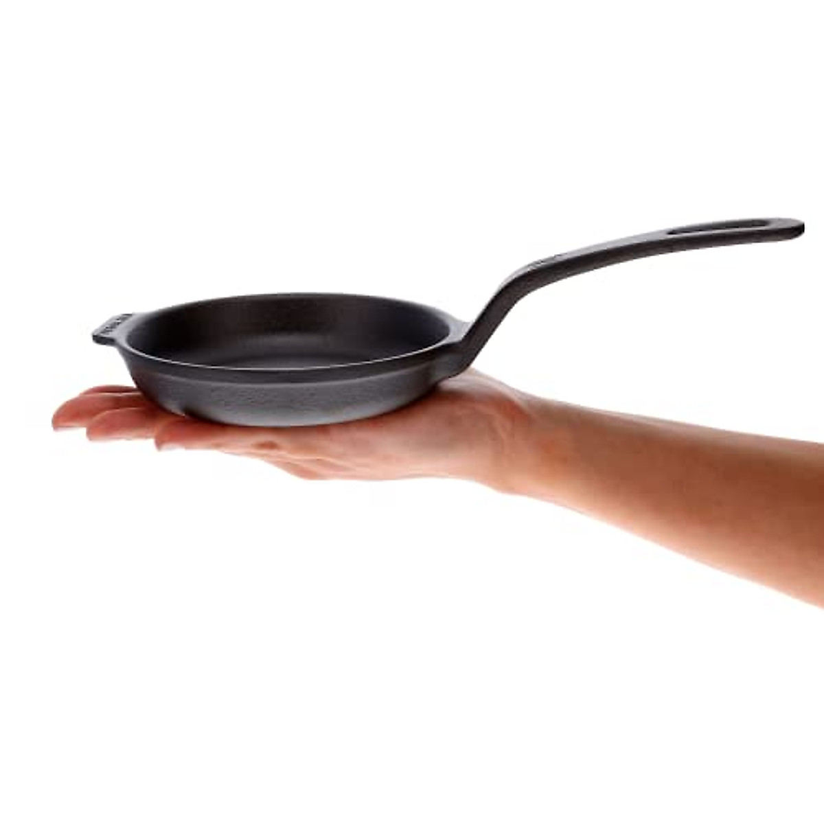 Victoria 4-Inch Cast-Iron Skillet, Pre-Seasoned Cast-Iron Frying Pan with Long Handle, Made in Colombia