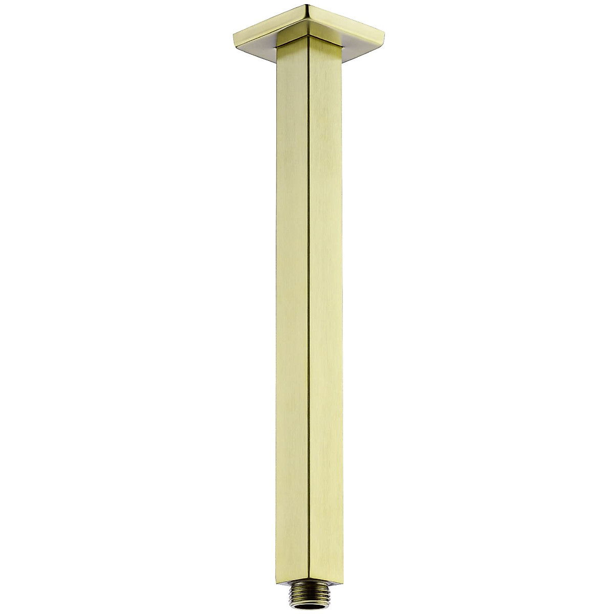 BESTILL 12 Inch Matte Black Ceiling Mount Shower Arm and Flange, Square