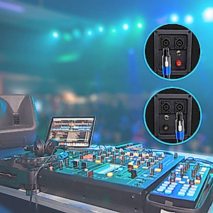 Yuyaokk 2Pack 25 ft Male Speakon to Speakon Cables, Professional 12 Guage AWG Audio Cord DJ Speaker Cable Wire with Twist Lock - 2 Conductor.