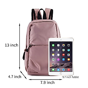 Seoky Rop Mini Backpack Purse for Women Nylon Lightweight Small Casual Backpack for Travel Hiking Cycling Pink