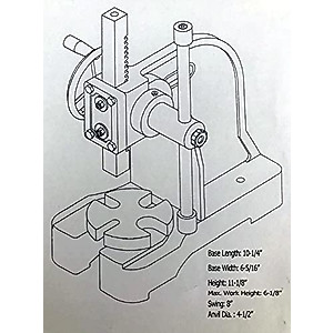 LLDSIMEX 1Ton Arbor Press With Hand Wheel