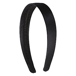 Motique Accessories 1 Inch Satin Hard Headband for Women and Girls