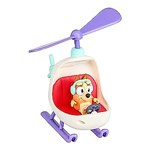 Bluey Vehicle and Figure Pack Bingo's Helicopter with 2.5 Inch Bingo Figure and Tool Accessories
