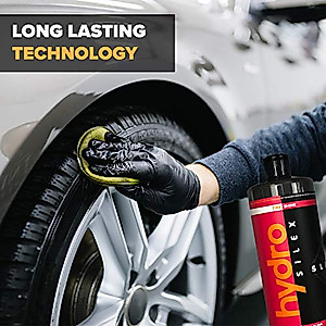HydroSilex Car Tire Shine Gel and Conditioner. SIO2 Infused, No Sling Formula. Enhances Tires Color & Finish, Leaves Your Tires Looking Clean for Weeks. (16oz)