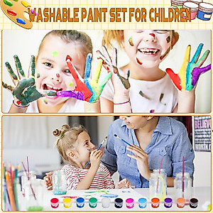 140 Pcs Mini Acrylic Paint Set for Kids, 12 Colors Washable Acrylic Paint Strip with 5 Paint Tray for Kids&Adults Craft Paint, with Mini Paint Strips for Easter Eggs Art Craft Painting Easter Gifts (COLOR-1(140 PCS))