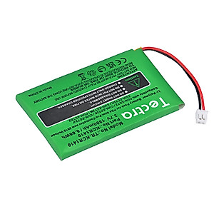 Tectra 2Pcs 1800mAh KCR1410 Battery for Sony PlayStation 4 PS4 Slim/Pro Wireless Dual Shock Controller CUH-ZCT2, CUH-ZCT2U, New 2016 Version Or Newer (Small Plug)