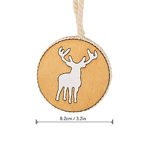 2 Pack Magnetic Curtain Tiebacks, Cute Deer Decorative Tie Backs Curtain Holdbacks for Drapes Wood Curtain Holders for Christmas Home Holiday Decor, No Screw