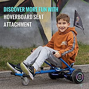 EVERCROSS Hoverboard, 6.5'' Hover Board with Seat Attachment, Self Balancing Scooter with APP, Bluetooth Hoverboards for Kids & Adults