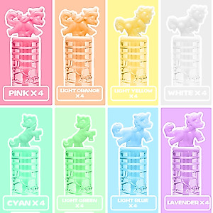 32 Piece Mini Unicorn Bubble Wand with Display Box, Pastel Unicorn Party Favors for Kid, Toddler Girl Birthday Parties Decoration, Goodie Bag Stuffers Supplies, Bubbles Gift Toy Bulk, Carnival Prizes