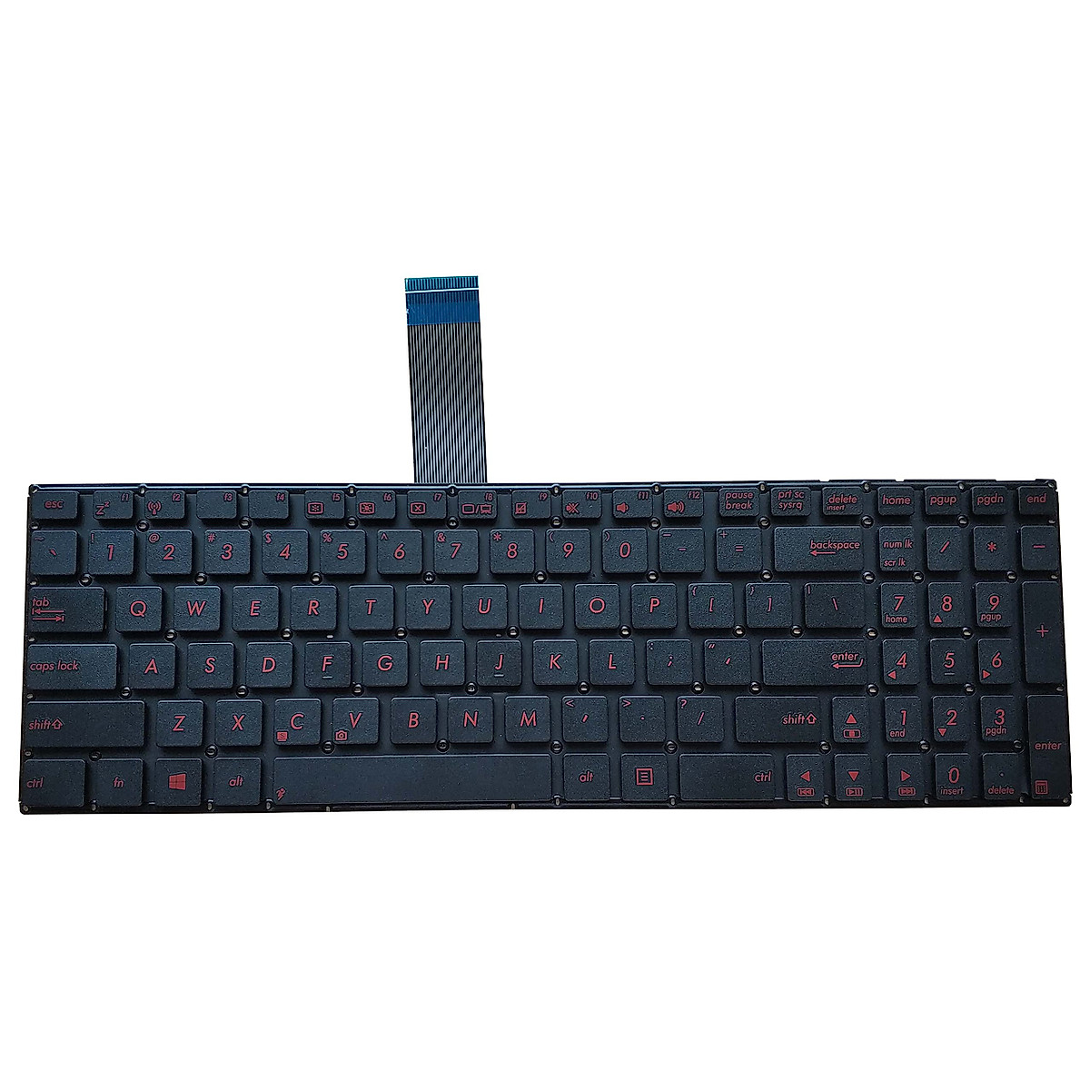 USA US Layout New Laptop Keyboard for ASUS X550 X550L K550V F550V K550JK X552W K550L Red Word Frameless