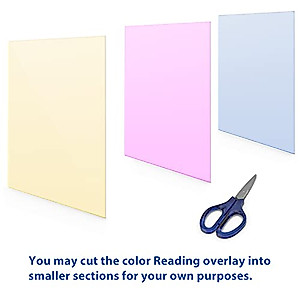 TOTiyea 14 Pieces 11IN x 8.5IN Colored Overlays for Dyslexia, Dyslexia Reading Sheets, Colored Transparency Sheets for Early Readers, Dyslexia Tools 丨School Supplies